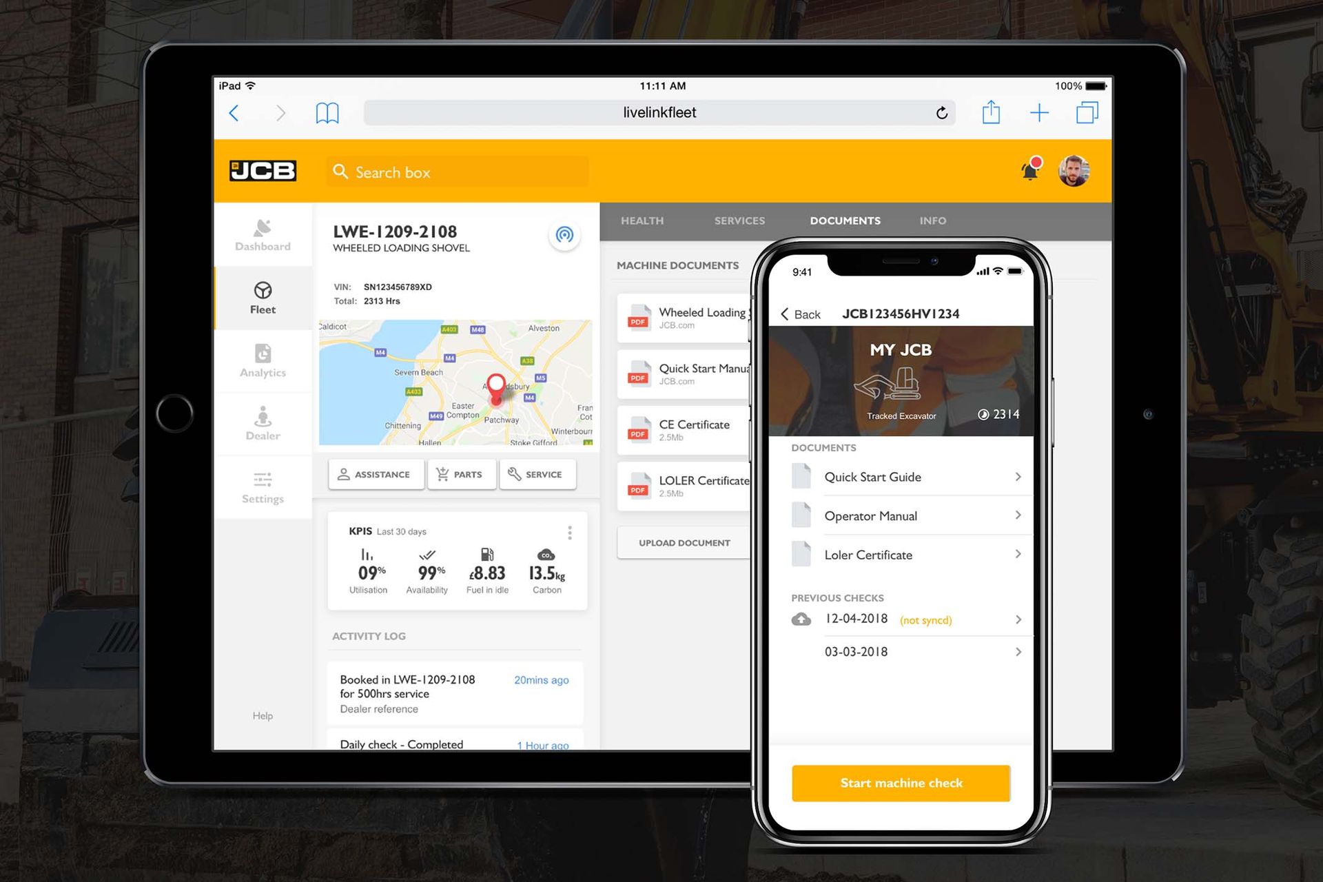 L'app Jcb per gestire le flotte a noleggio con un click - Imprese Edili